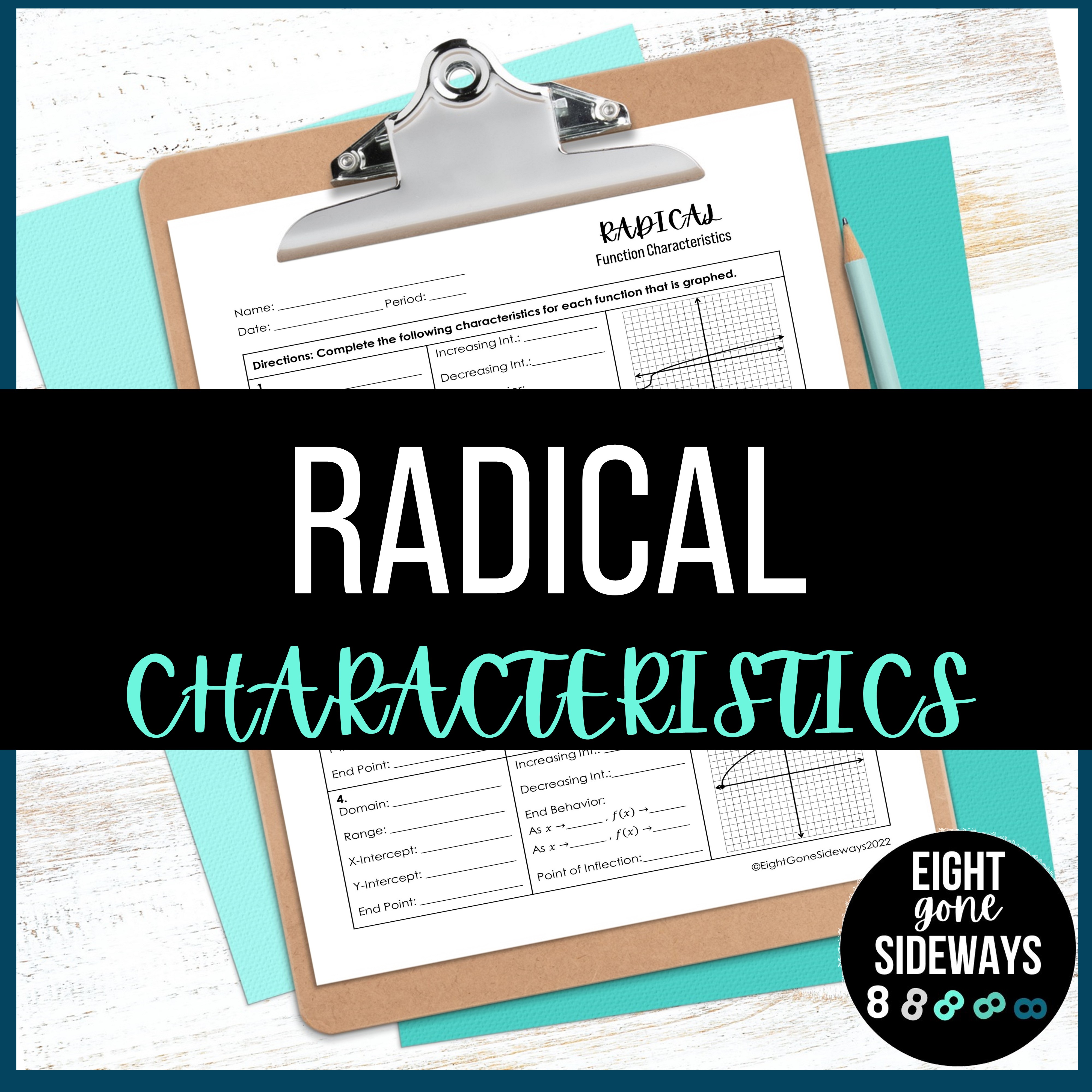 Radical Function Characteristics and Features - Worksheet - Classful