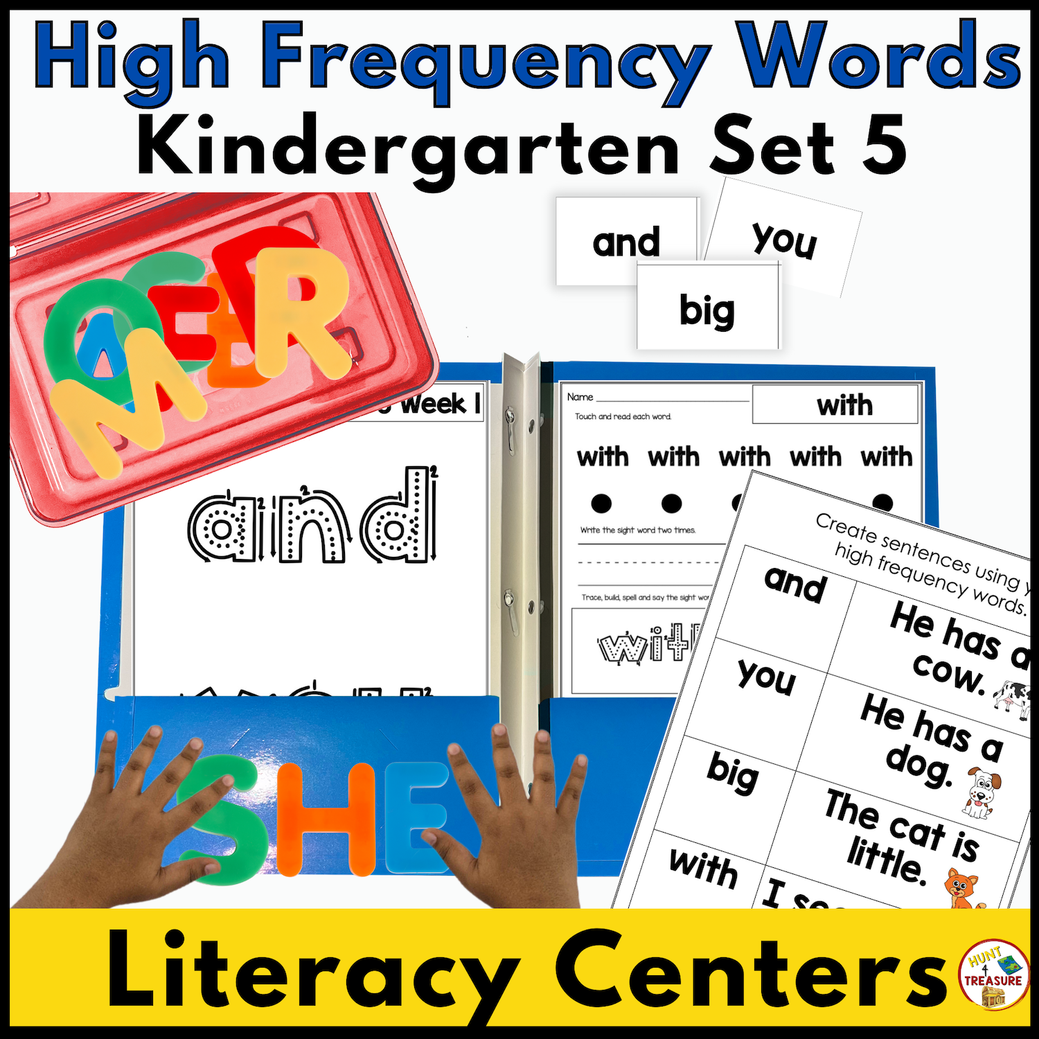 Benchmark Advance High Frequency Word Activities | Kindergarten Unit 5 ...