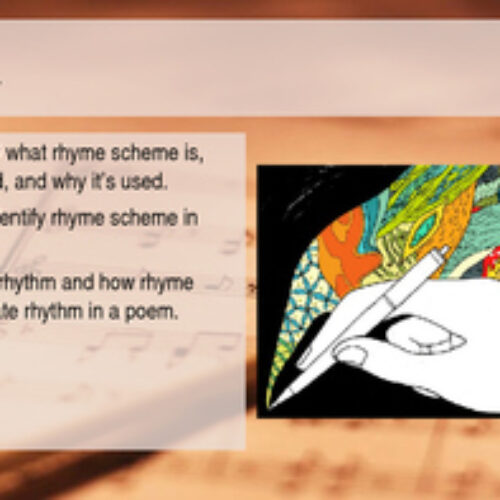 Introduction to Rhyme Scheme and Rhythm in Poetry PPT - Classful