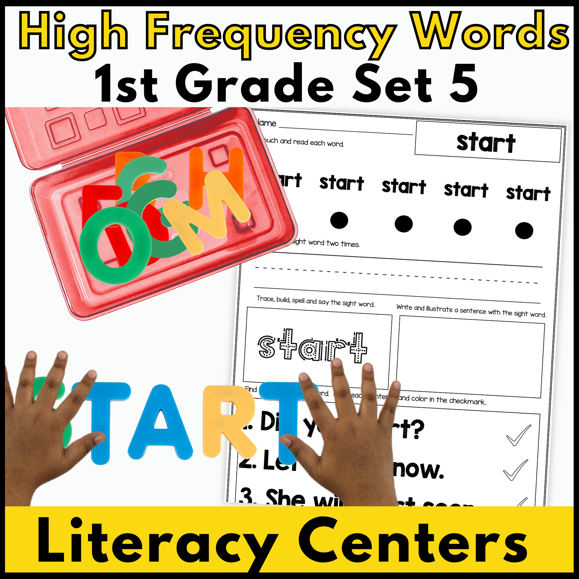 Benchmark Advance High Frequency Word Activities | 1st Grade Unit 5 ...