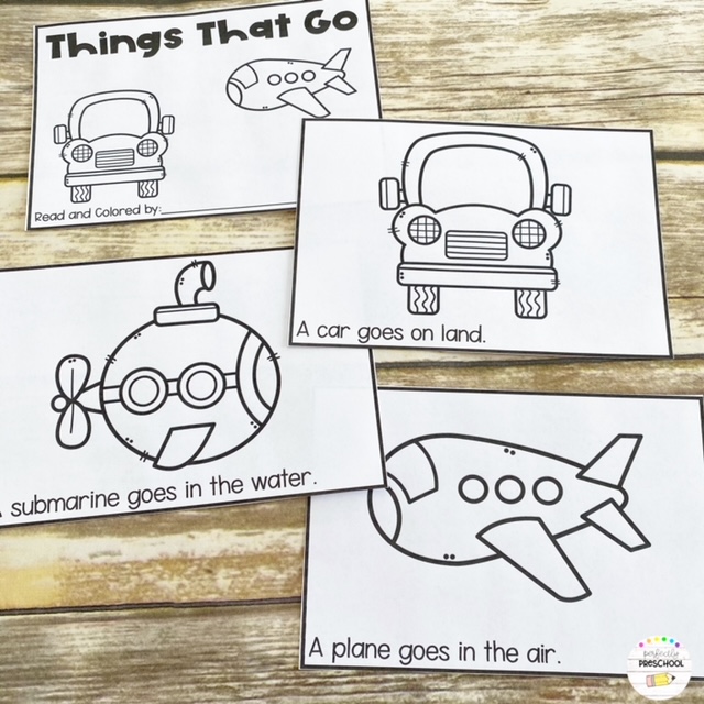 Transportation Math and Literacy Centers for Preschool, Pre-K and ...