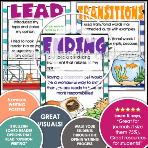 Opinion Writing For 3rd Grade- Bulletin Board Set - Classful