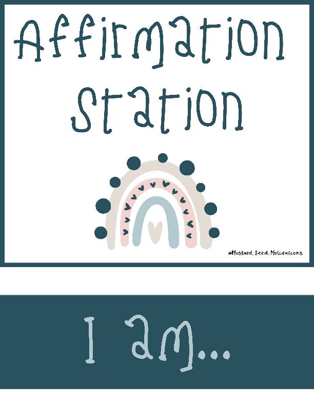 Affirmation Station, Boho Blue Rainbows - Classful