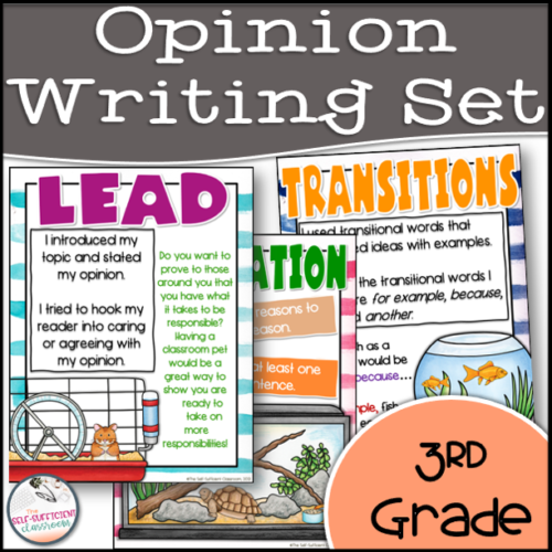 Opinion Writing For 3rd Grade- Bulletin Board Set - Classful