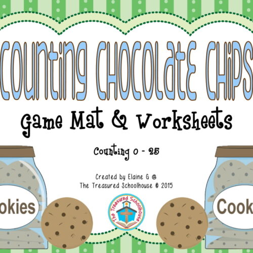 Counting Chocolate Chips 0-25 Game Mat with Number Matching Cards ...