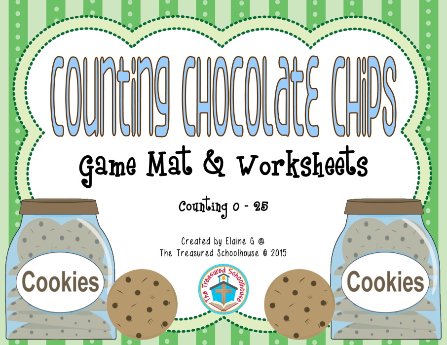Counting Chocolate Chips 0-25 Game Mat with Number Matching Cards ...