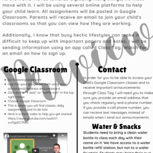 Editable Meet the Teacher/Back to School Letter Black & White Dots ...