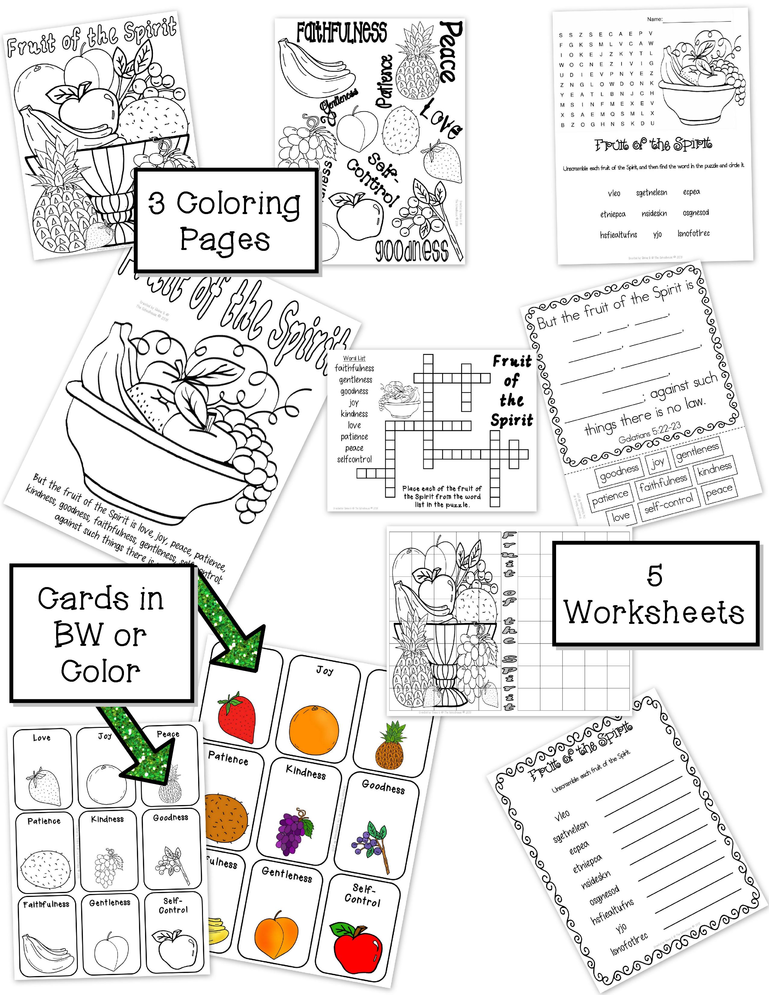 Joy Fruit Of The Spirit Activity Book Lesson Plan Fruit Of The Spirit