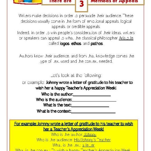 THE RHETORICAL SITUATION [GRAPHIC ORGANIZERS & WORKSHEETS] - Classful