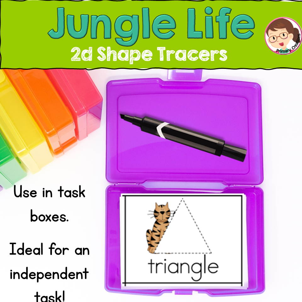 2d Shapes - Jungle Animals Theme - Safari Animals Theme - PreK, SPED ...
