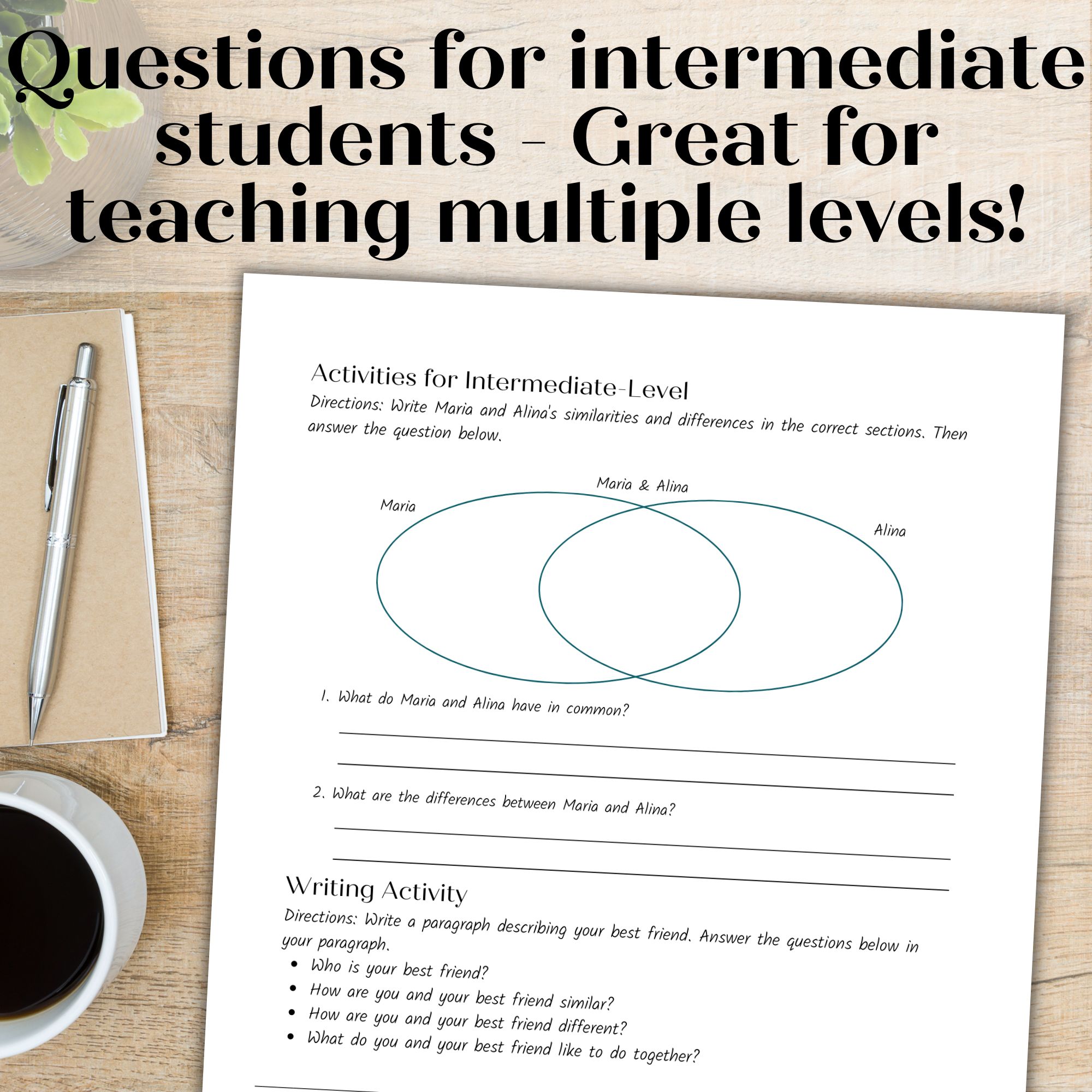 Reading Comprehension Passage and Activities for Beginner and ...