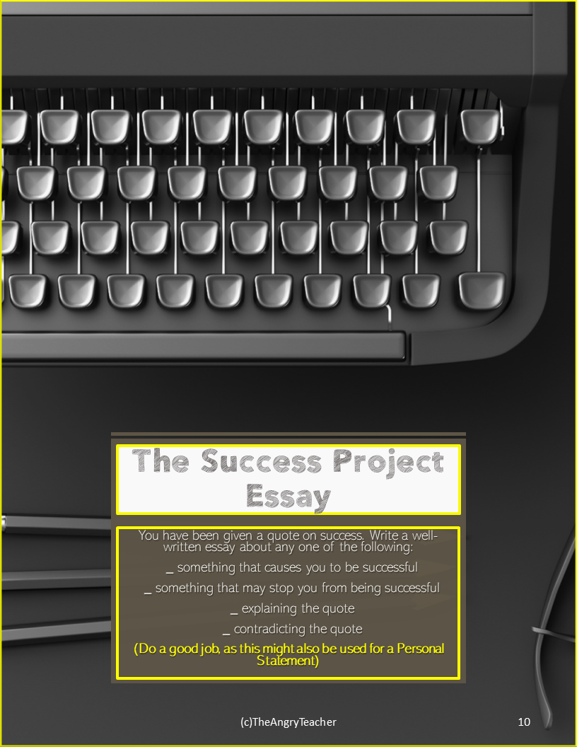 THE STUDENT SUCCESS PROJECTS and ACTIVITIES for MIDDLE and HIGH SCHOOL ...
