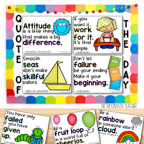 Quote of the Day for Morning Meeting Message Printable and Google ...