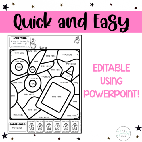 Back to School Color by Sight Word Practice Editable Activities - Classful