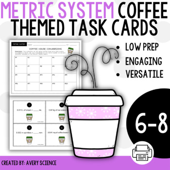 Metric System Coffee House Task Cards - Classful