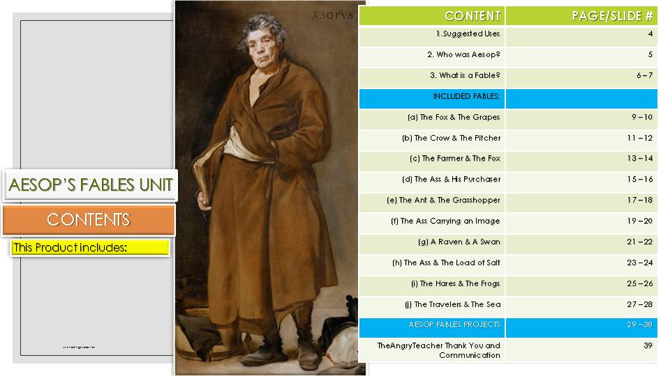 Aesop's Fables Unit - Classful