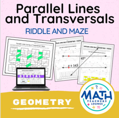 Parallel Lines Cut by a Transversal - Riddle Worksheet and Maze - Classful
