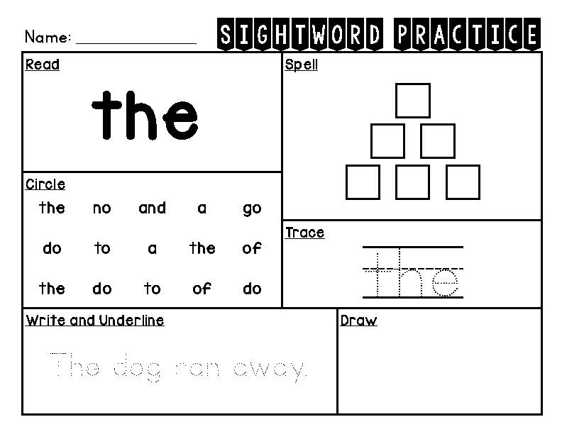 Fry Sight Words 1-25 - Classful