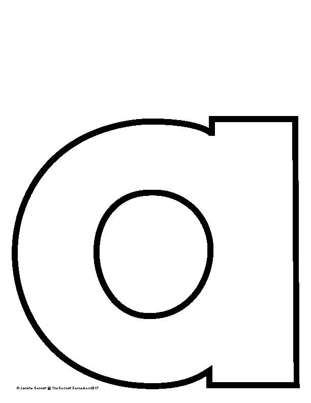 Lowercase Letter Outlines for Alphabet Crafts and Bulletin Board ...