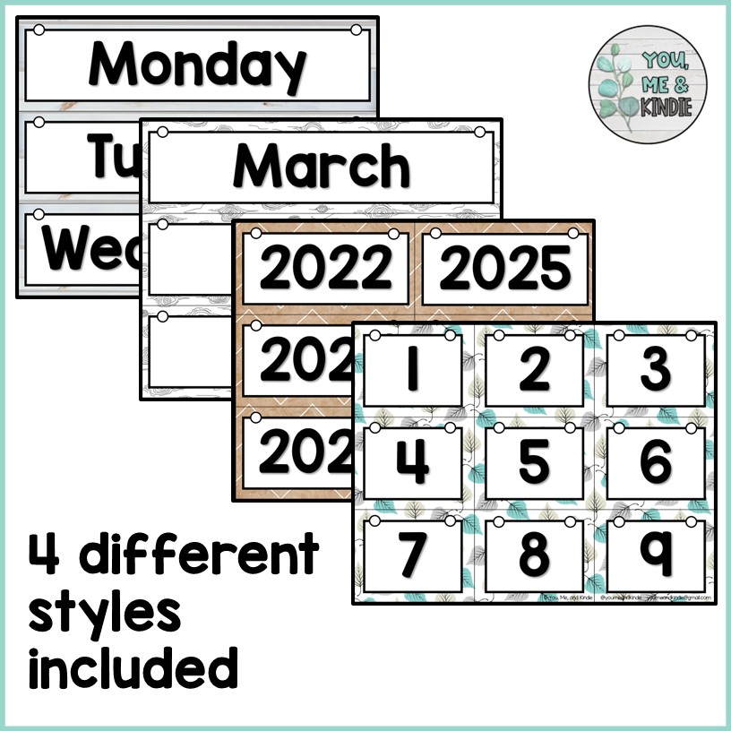 Flip Calendar Date Display | Co-Create or Print Ready - Classful
