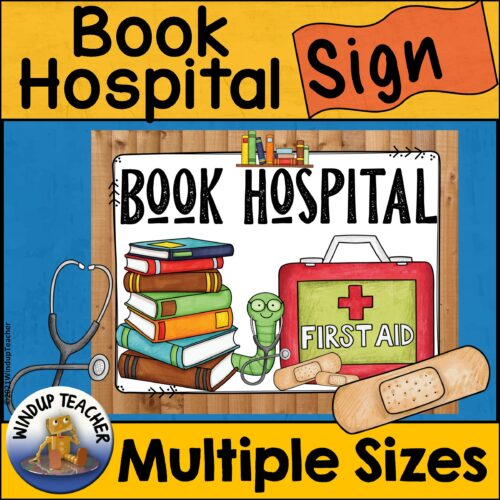 Book Hospital Sign for Classroom Library - to Label your Book Care ...