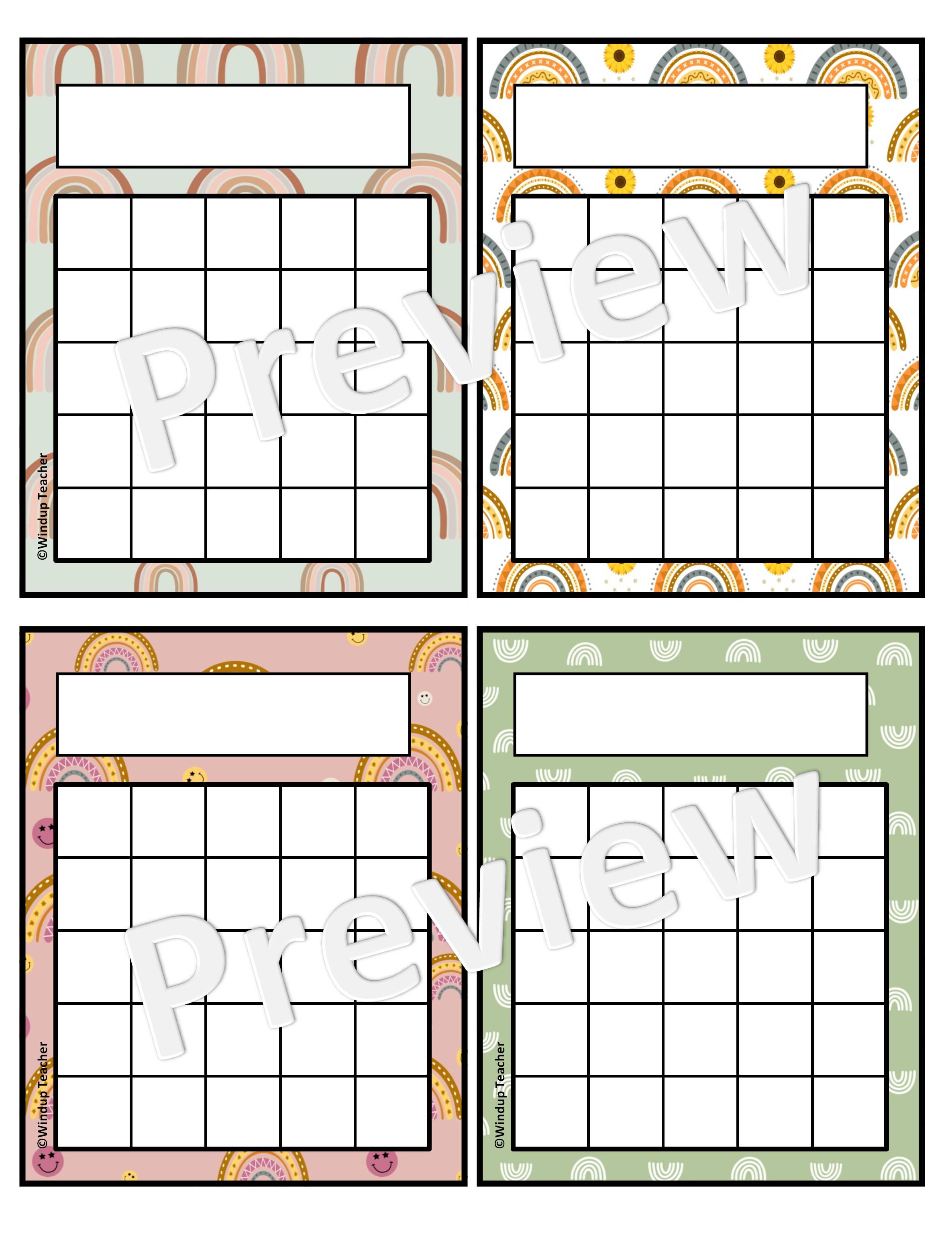 Boho Rainbow Classic Sticker Charts - Classful