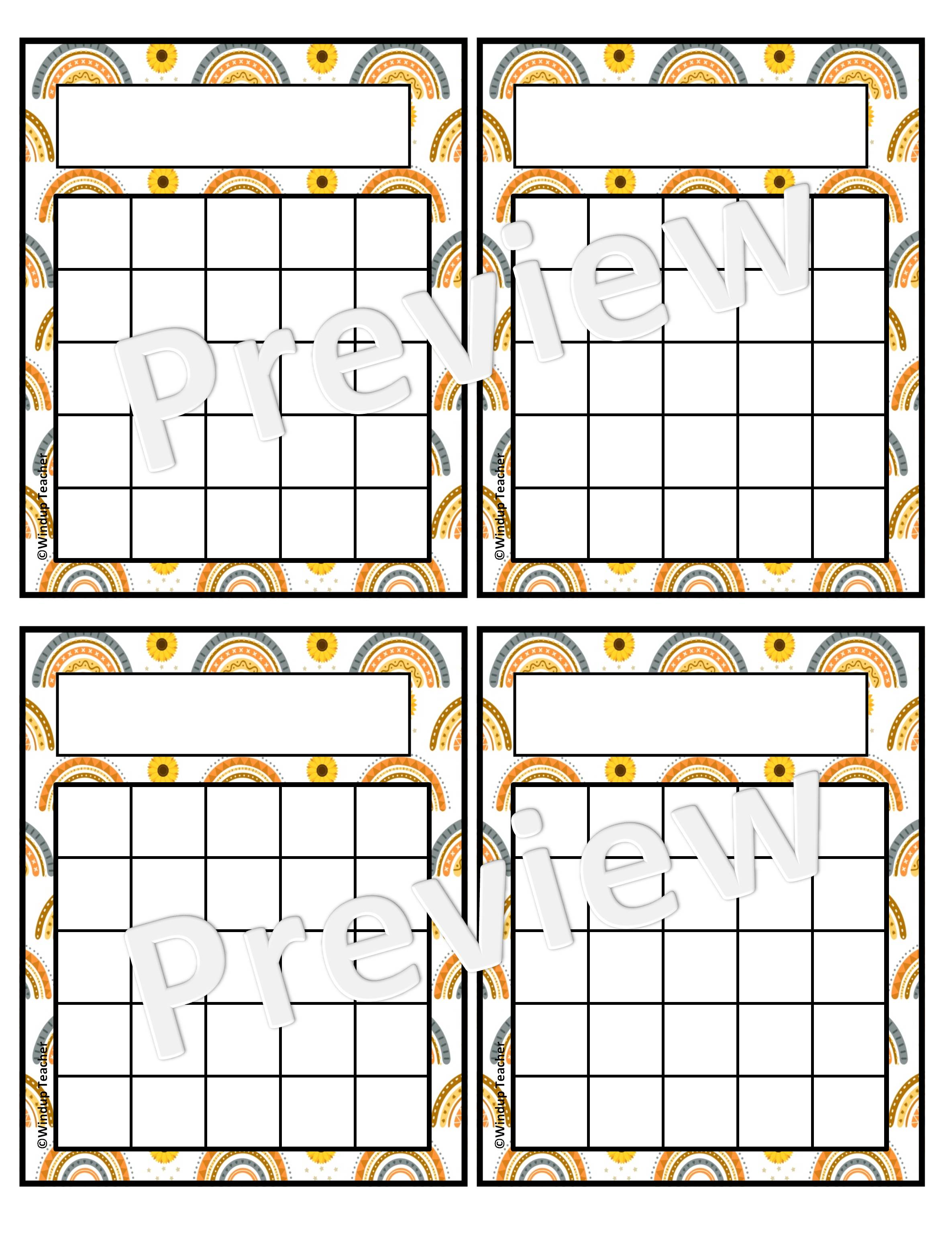 Boho Rainbow Classic Sticker Charts - Classful