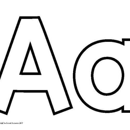 Letter Outlines with Capital and Lowercase Letters - Classful