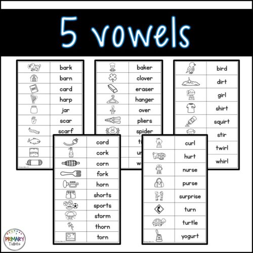 R-Controlled Vowels Interactive Notebooks with Differentation - Classful