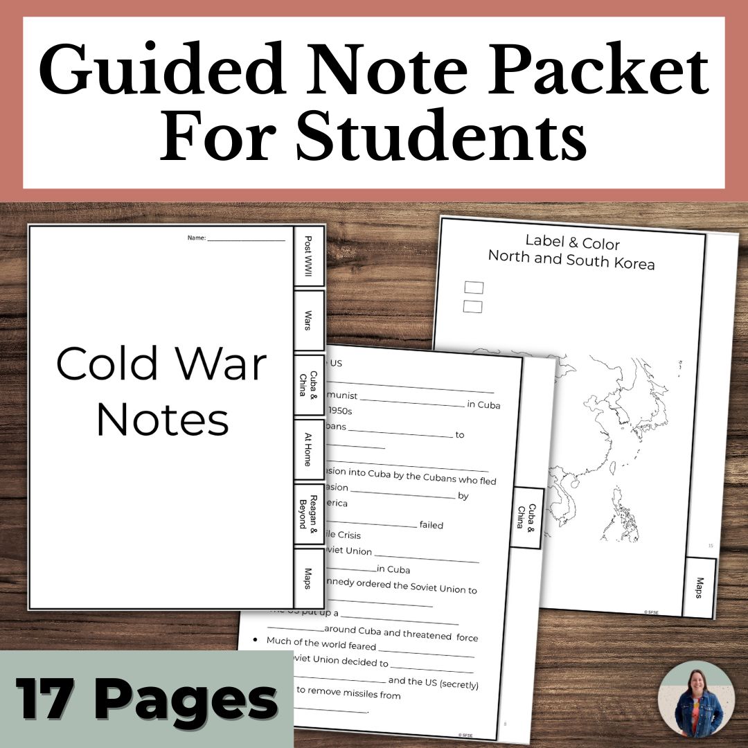 Cold War Presentation and Guided Notes for US History - Classful