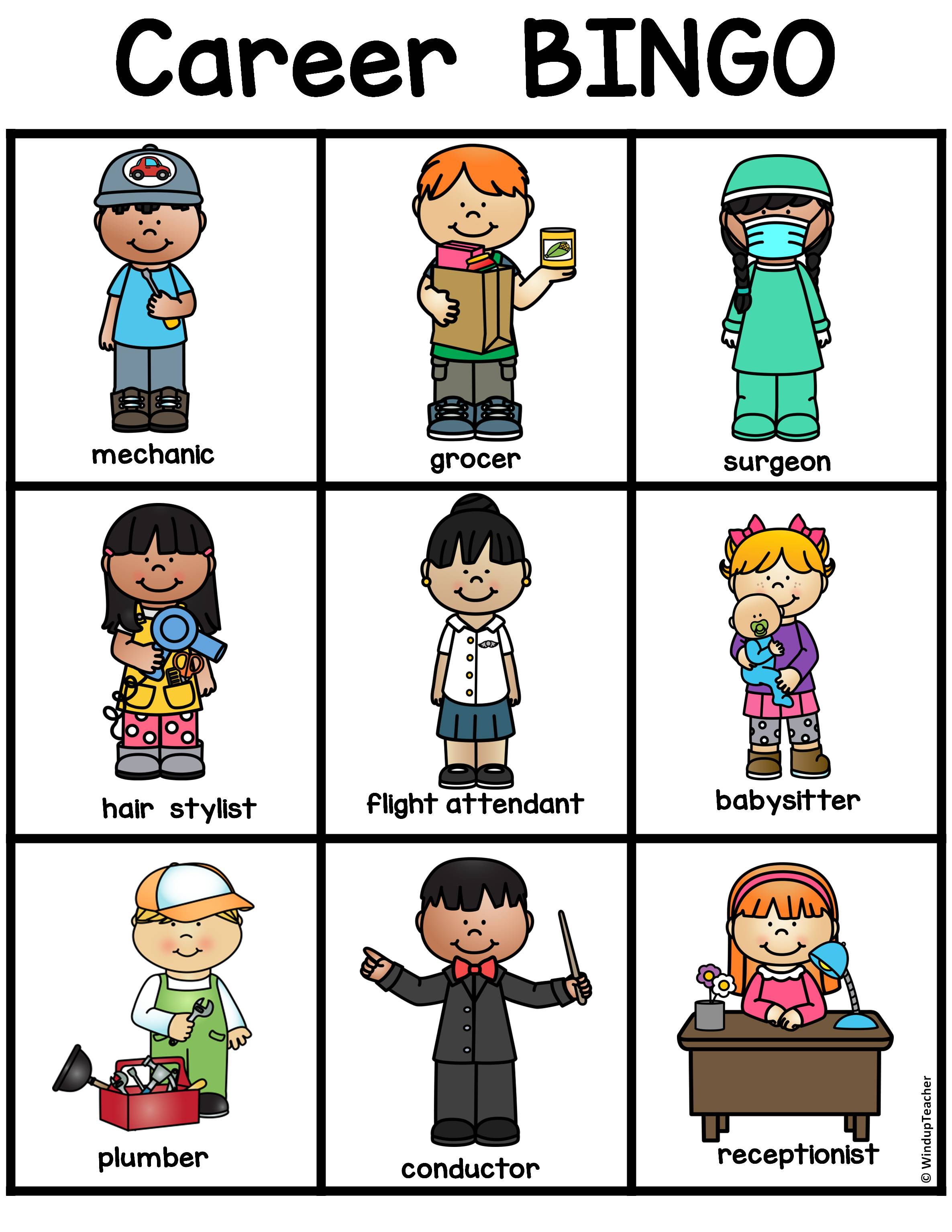 Community Helpers Career BINGO - Classful