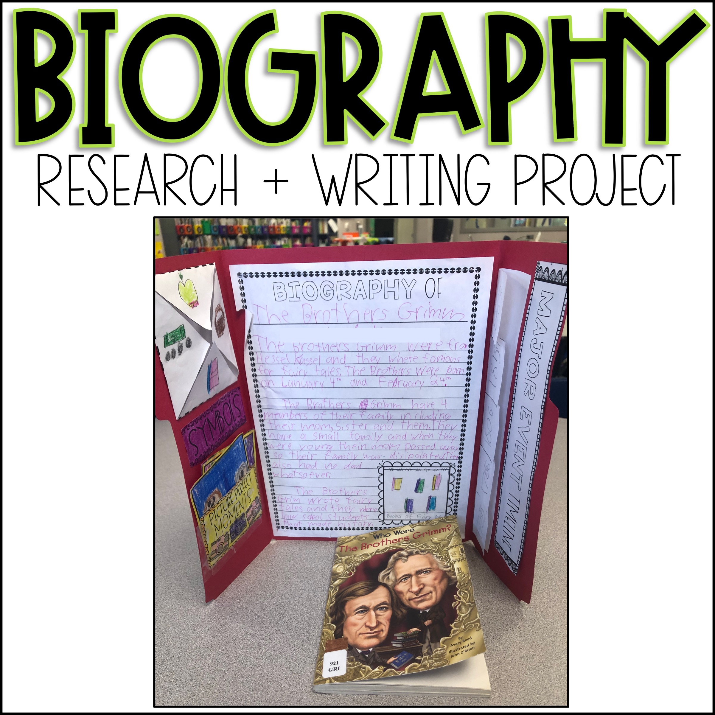 Biography Research Project | Writing Template and Lapbook - Classful