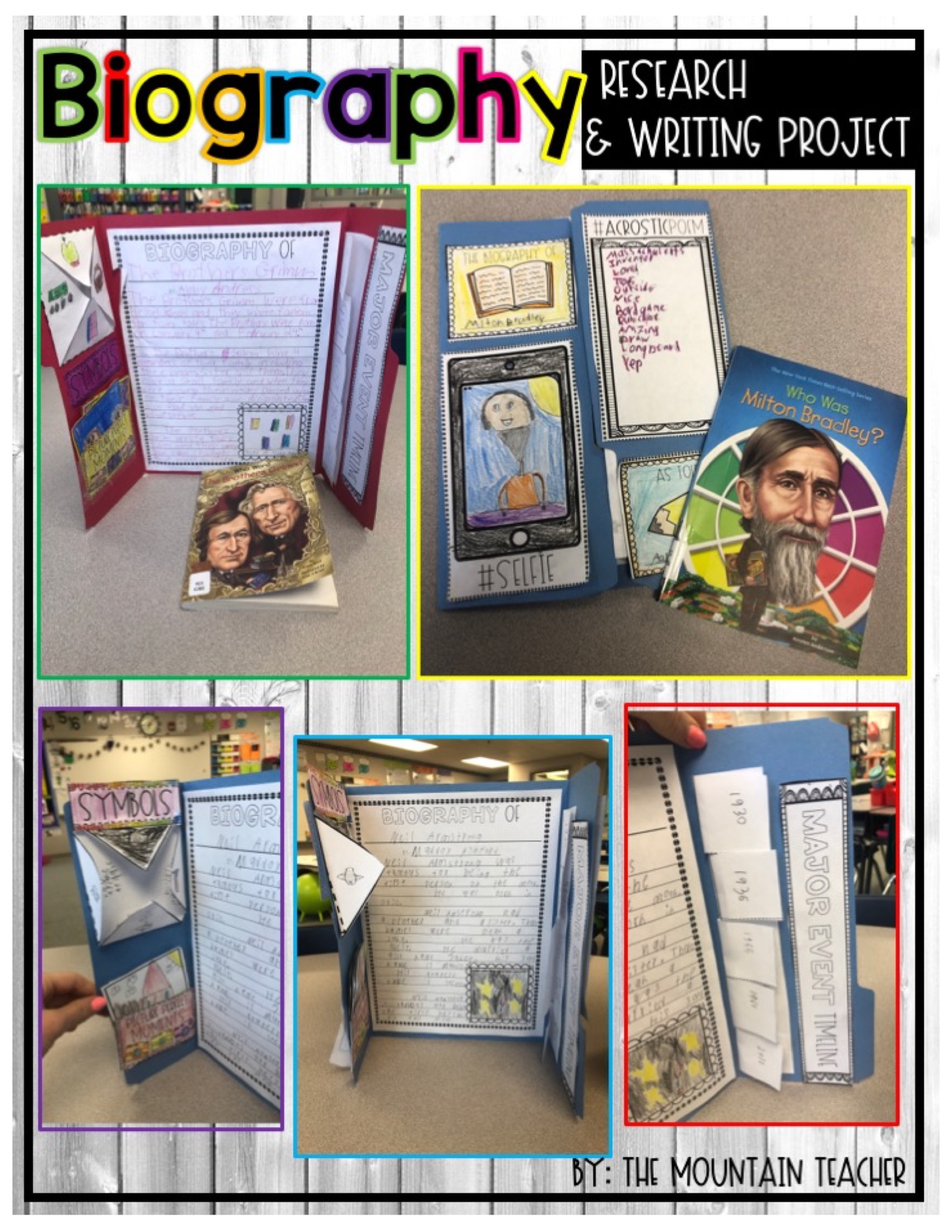 Biography Research Project | Writing Template and Lapbook - Classful