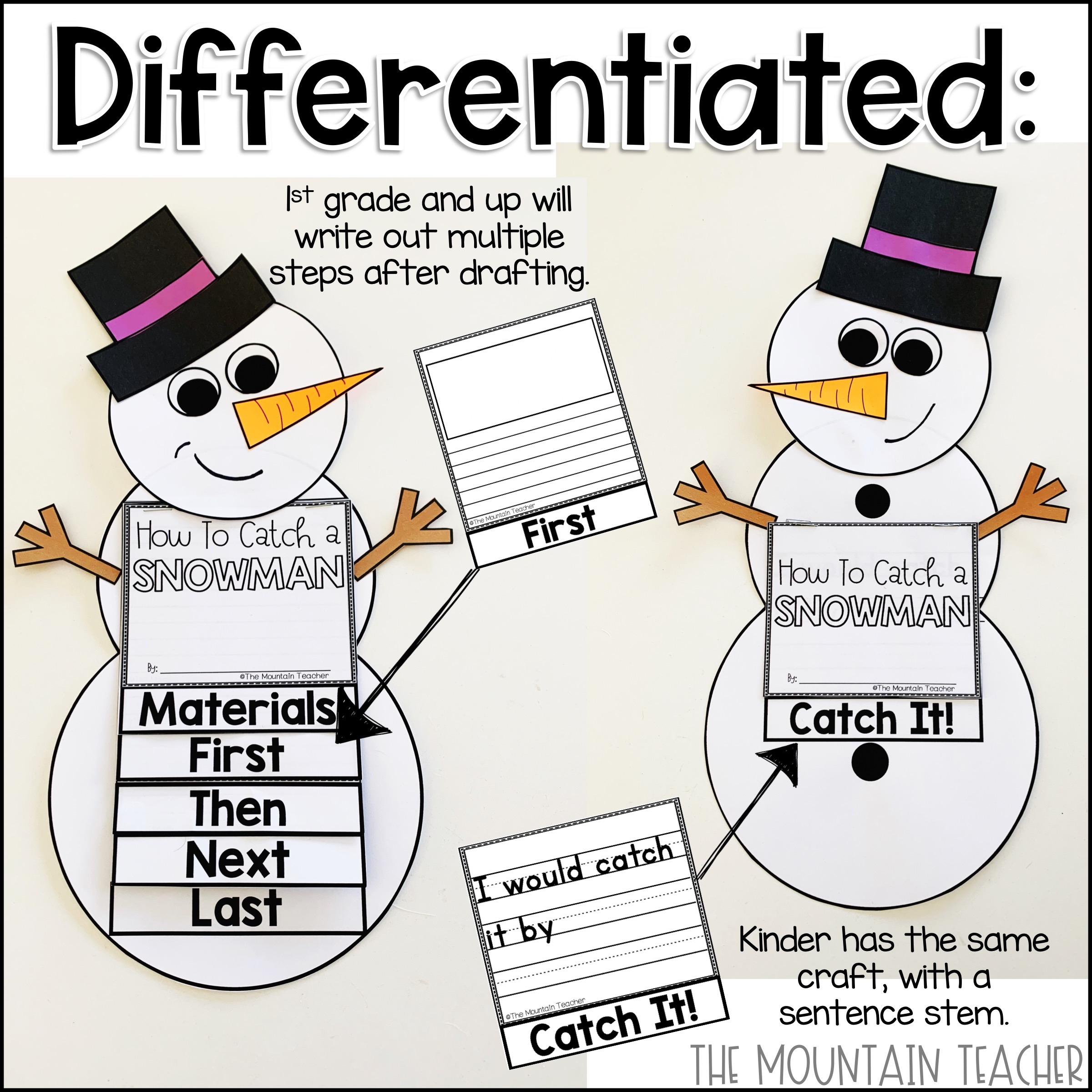 How To Catch a Snowman Writing Template and Craft - Classful