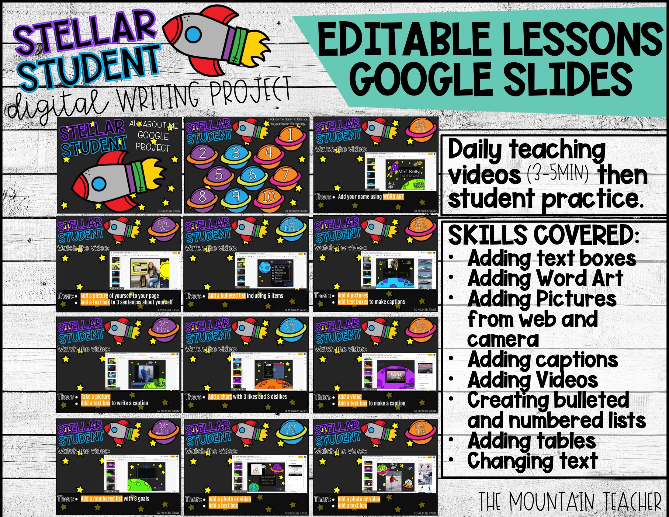 All About Me Teaching Google Slides Tutorial to Students Digital ...