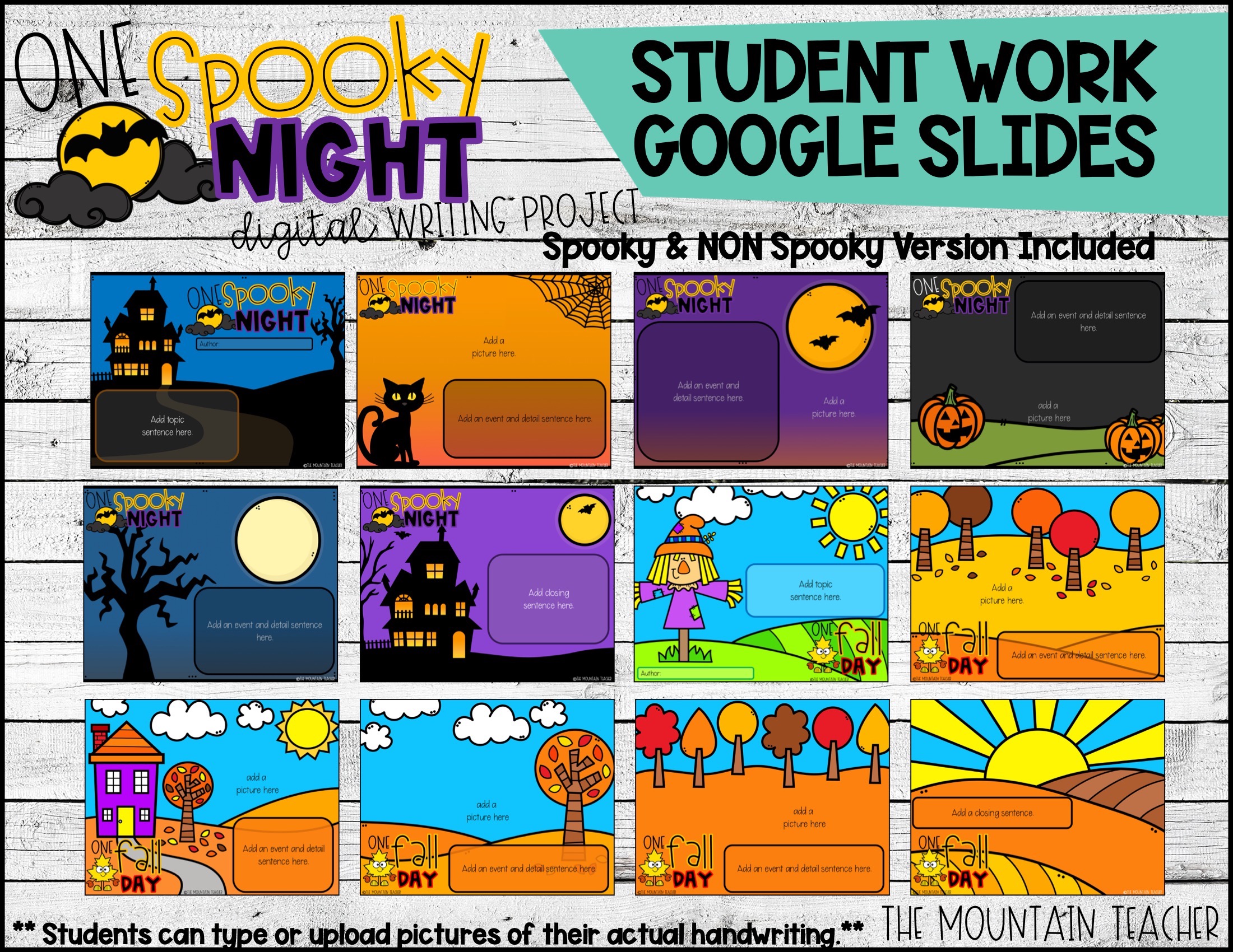 Digital Spooky Story Google Slides Narrative Writing Prompt and Videos ...