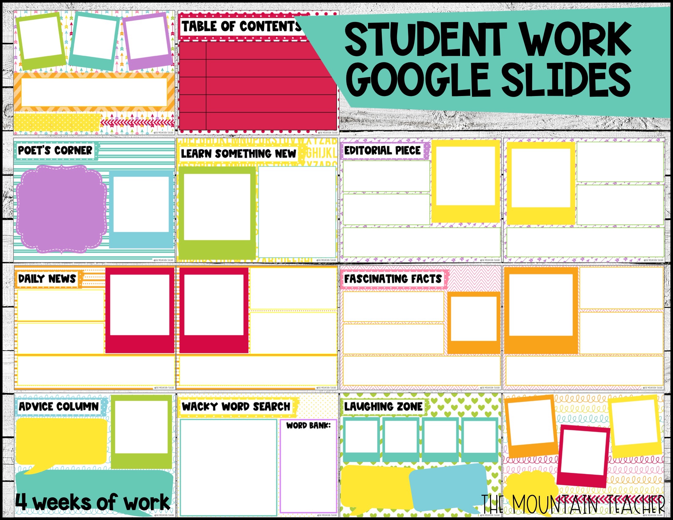 Magazine Project | Google Slides | Passion Writing Template with Videos ...