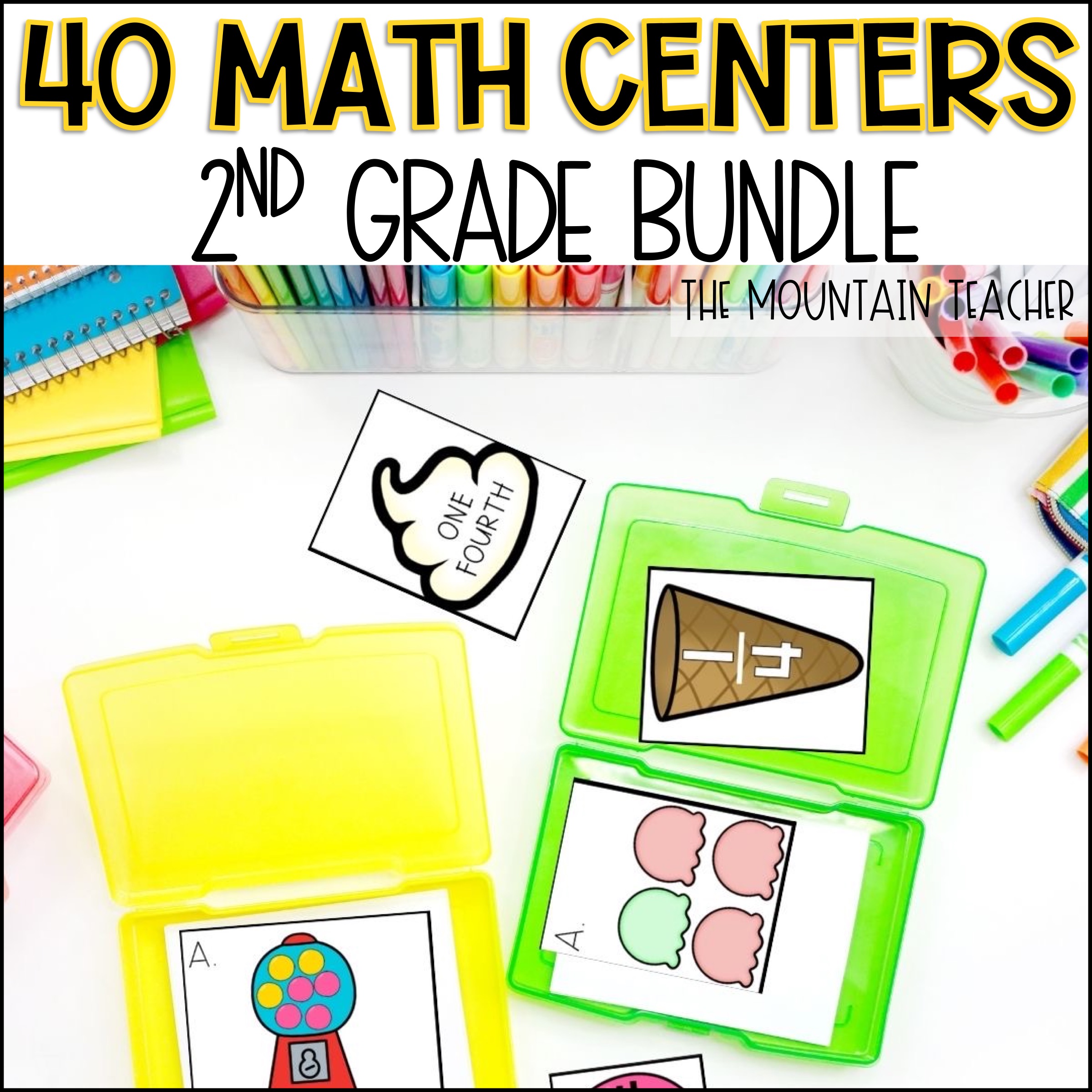 2nd Grade Math Centers BUNDLE | Activities for the YEAR - Classful