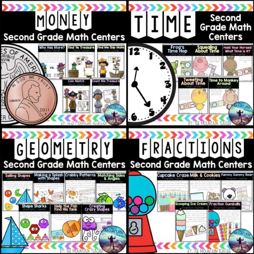 2nd Grade Math Centers BUNDLE | Activities for the YEAR - Classful