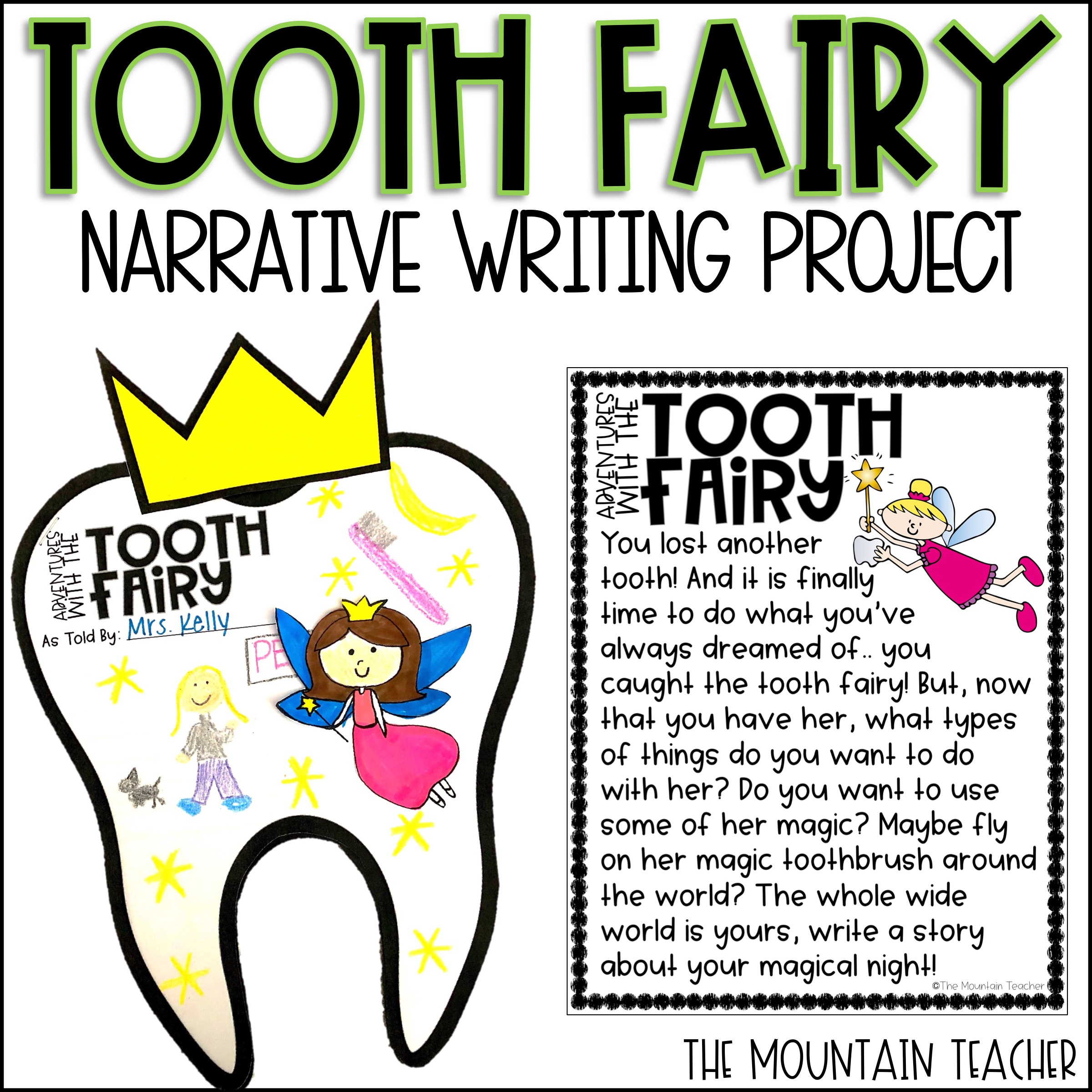 How to Catch the Tooth Fairy Narrative Writing | Dental Health Month ...
