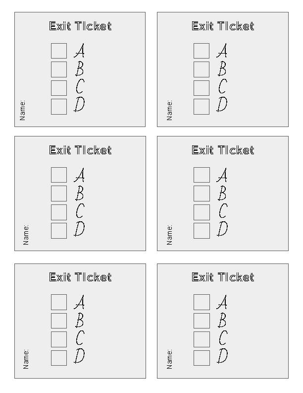 Simple Exit tickets - Classful