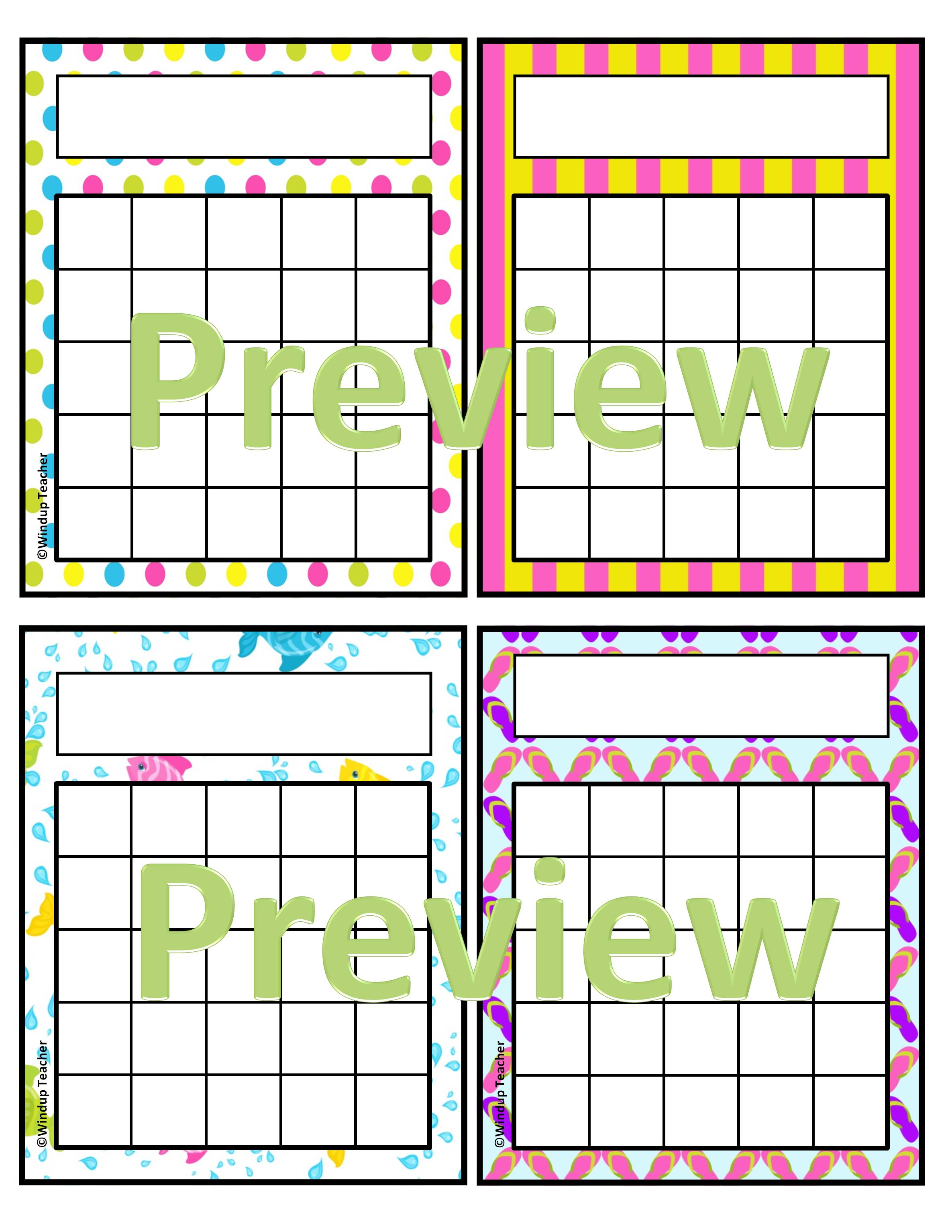 Summer Pool Party Sticker Charts - Classful