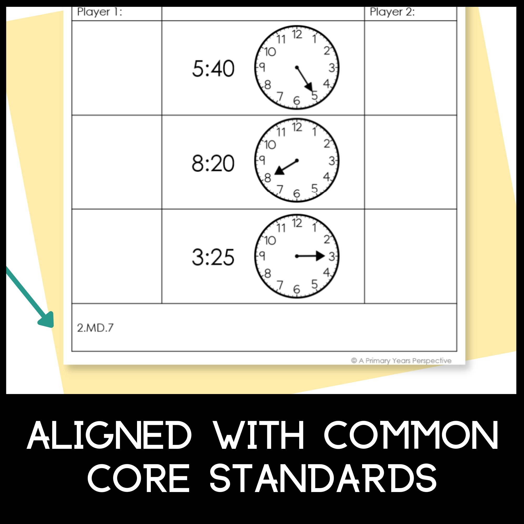 Telling Time to the Nearest 5 Minutes Partner Games - Classful