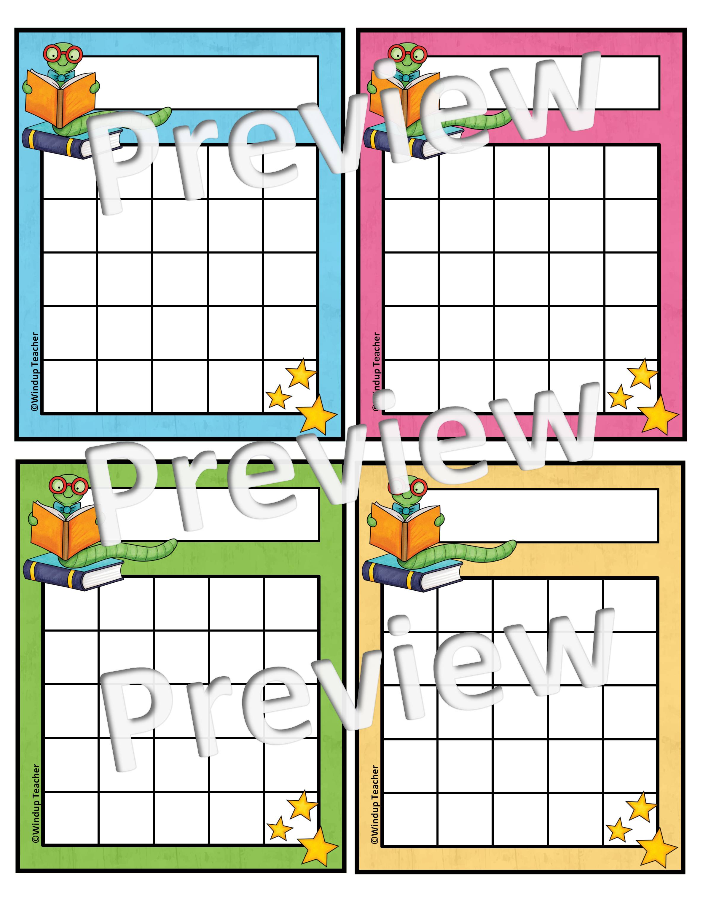 Bookworm Reading Sticker Charts - Classful