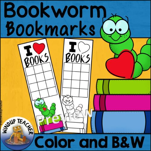 Bookworm Reading Incentive Bookmarks - Classful