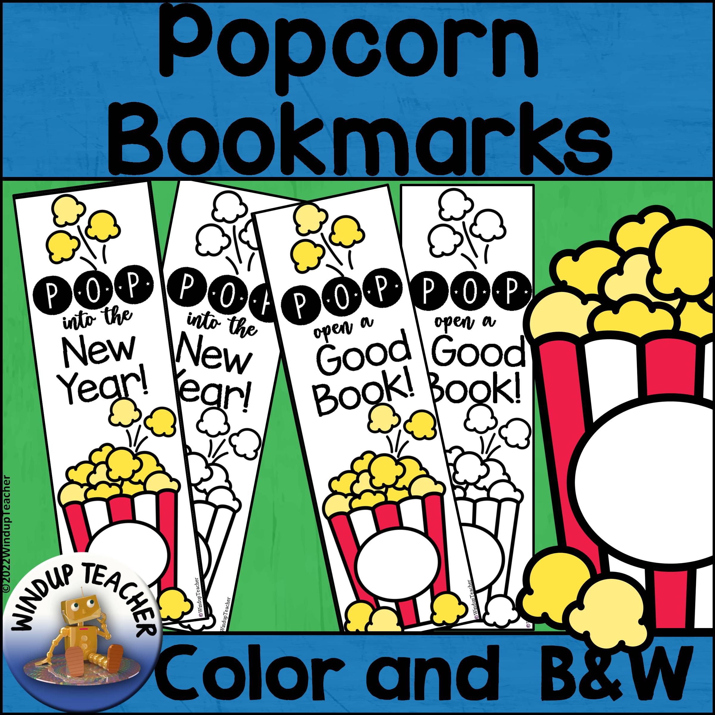 Popcorn Bookmarks for Readers - Classful