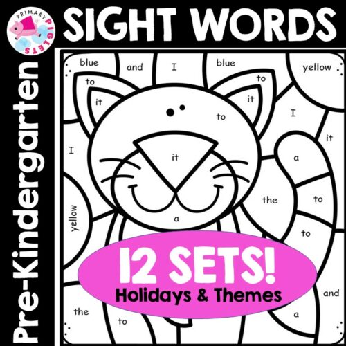 Color by Sight Words Color by Code Sight Words Preprimer Sight Words ...
