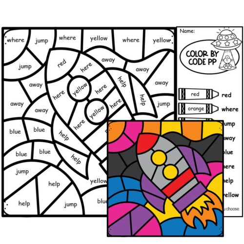 Color by Sight Words Color by Code Sight Words Preprimer Sight Words ...