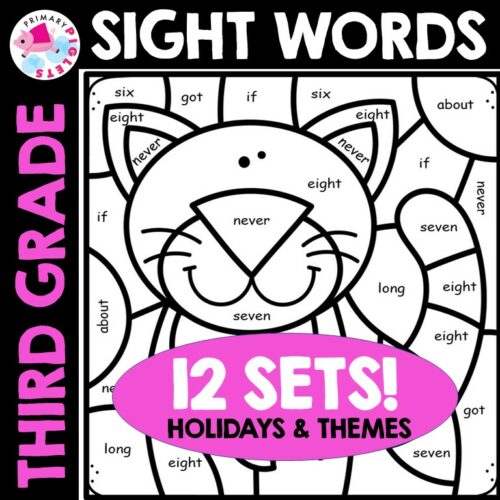Color by Sight Words Color by Code Sight Words Third Grade Sight Words ...