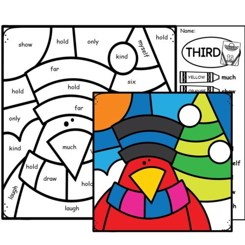 Color by Sight Words Color by Code Sight Words Third Grade Sight Words ...